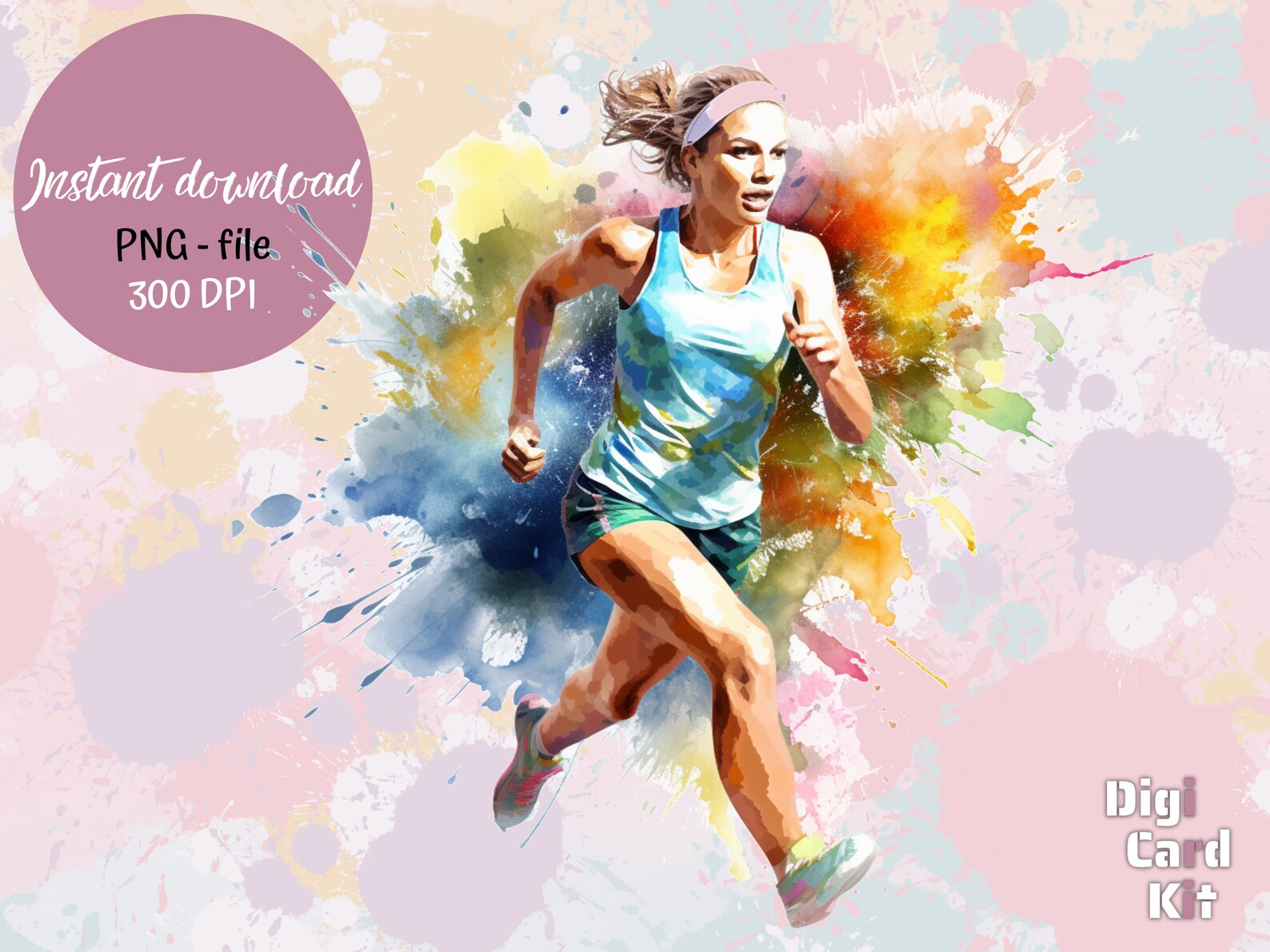 Runner Sublimation PNG | Printable Illustration | Instant Download ...