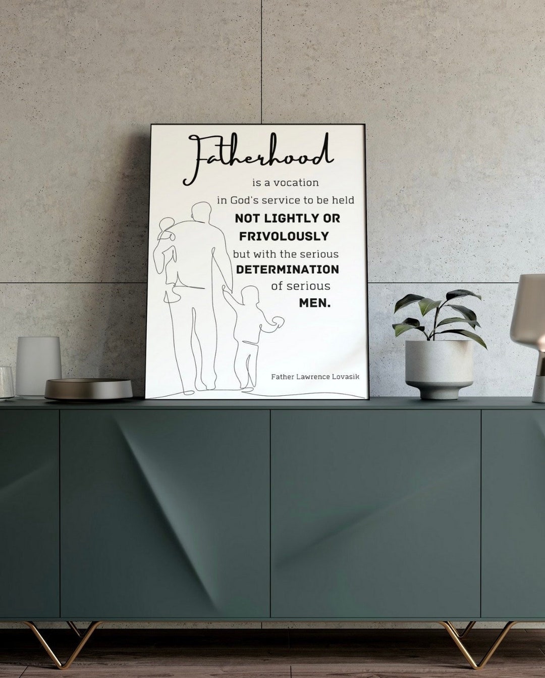 Catholic Father's Day Gift Printable Wall Art - Etsy