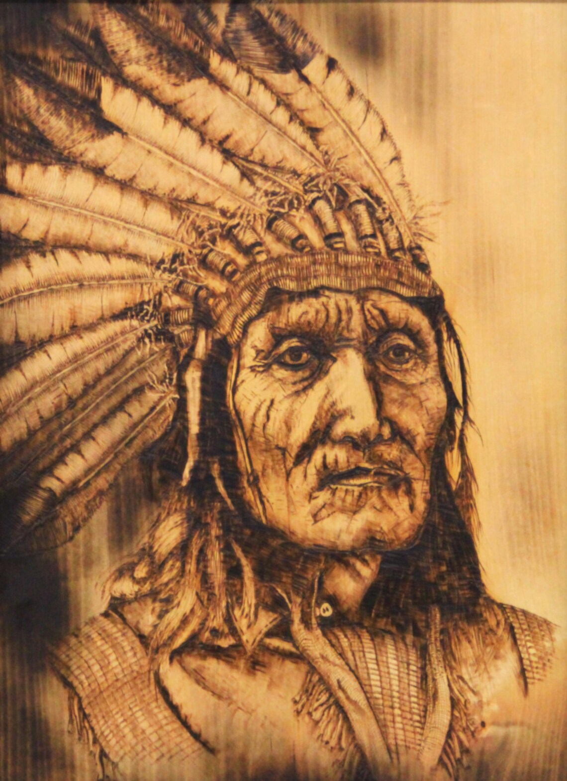 Proud, Native American Art, Pyrography, Woodburning, Portrait Art ...