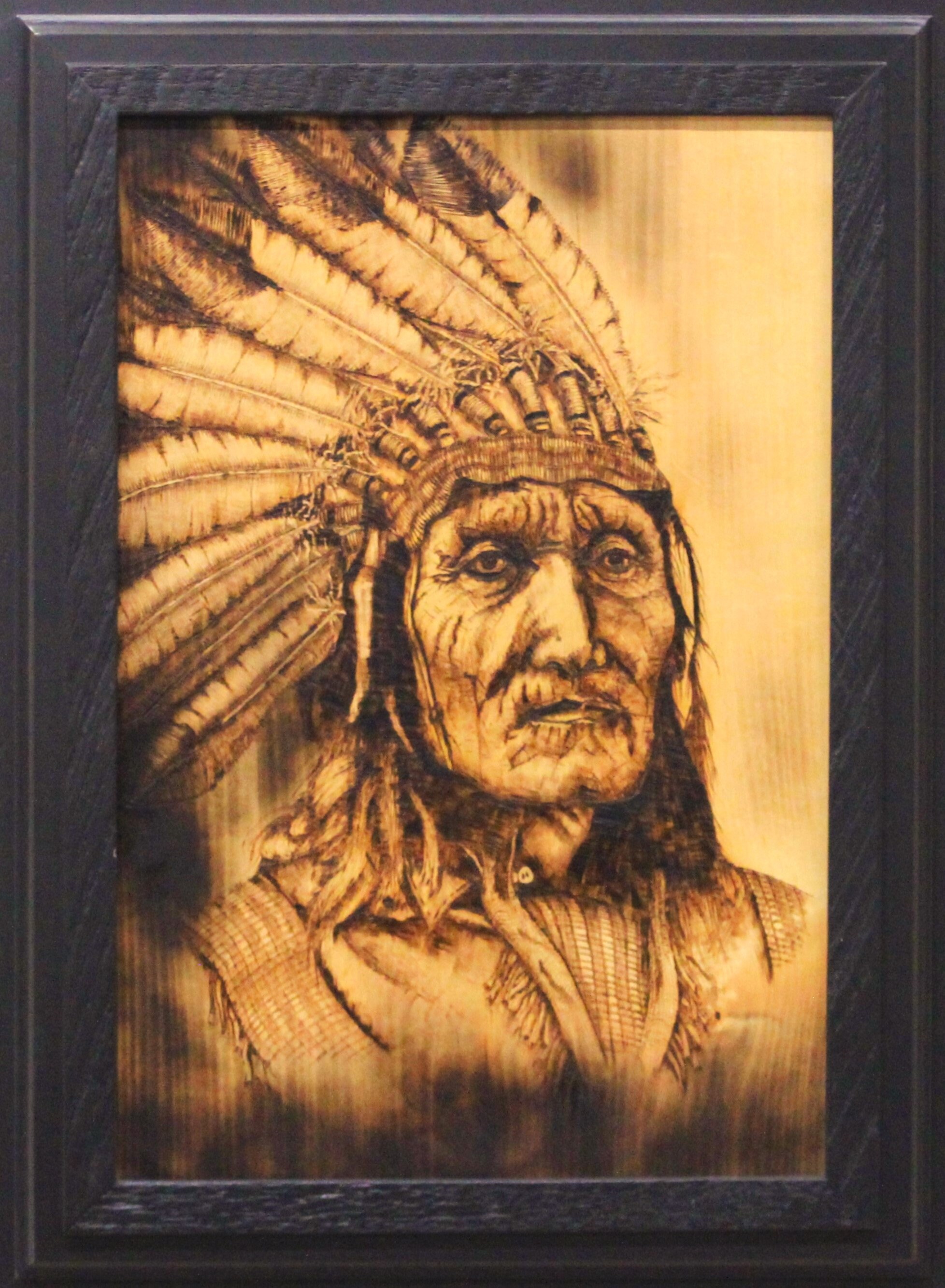 Proud, Native American Art, Pyrography, Woodburning, Portrait Art ...