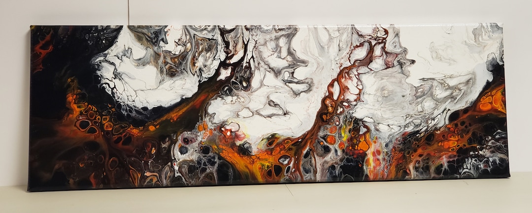 Acrylic Dutch Pour Painting, Original Fluid Artwork - Etsy