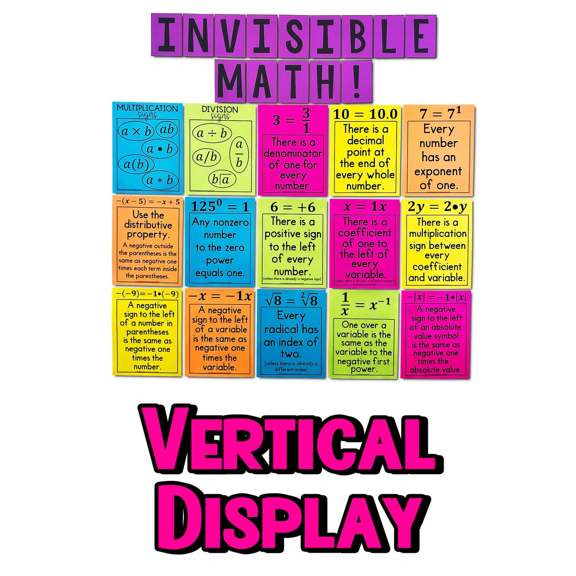 Invisible Math Posters Math Classroom Decor Math Anchor - Etsy