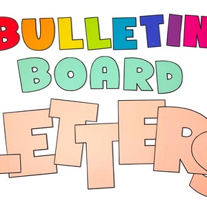 Bold Printable Bulletin Board Letters - Classroom Decor - Bulletin ...