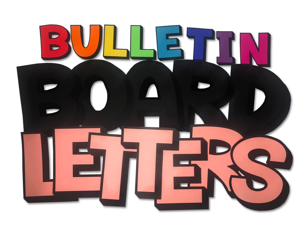 3D Printable Bulletin Board Letters - Classroom Decor - Bulletin Board ...