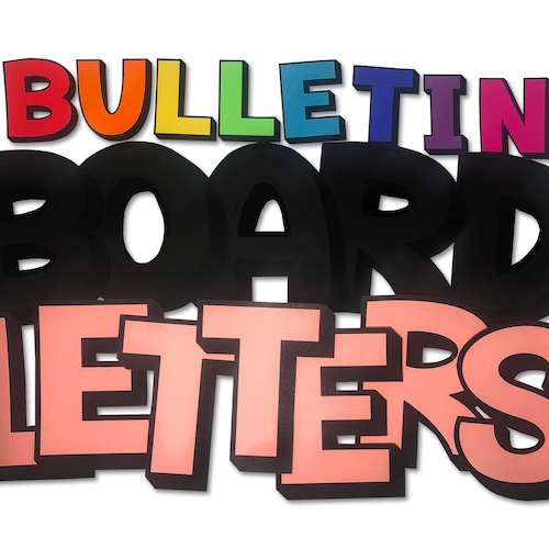 Bold Printable Bulletin Board Letters Classroom Decor - Etsy