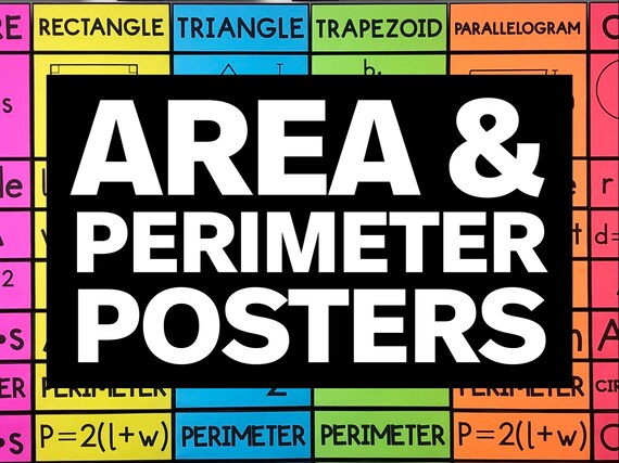 Area & Perimeter of Polygons Posters Math Classroom Decor - Etsy