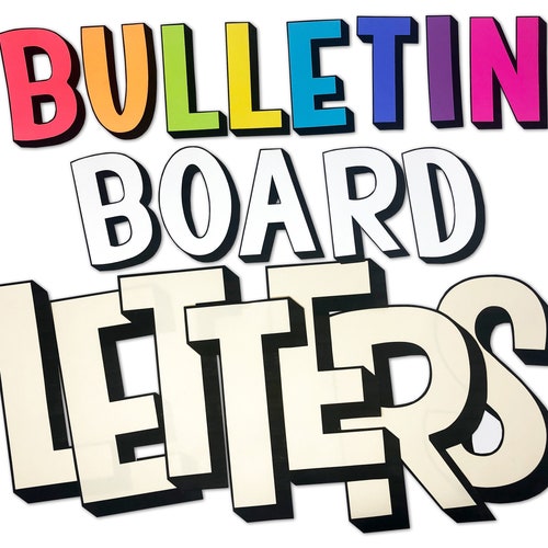 3D Printable Bulletin Board Letters Classroom Decor - Etsy