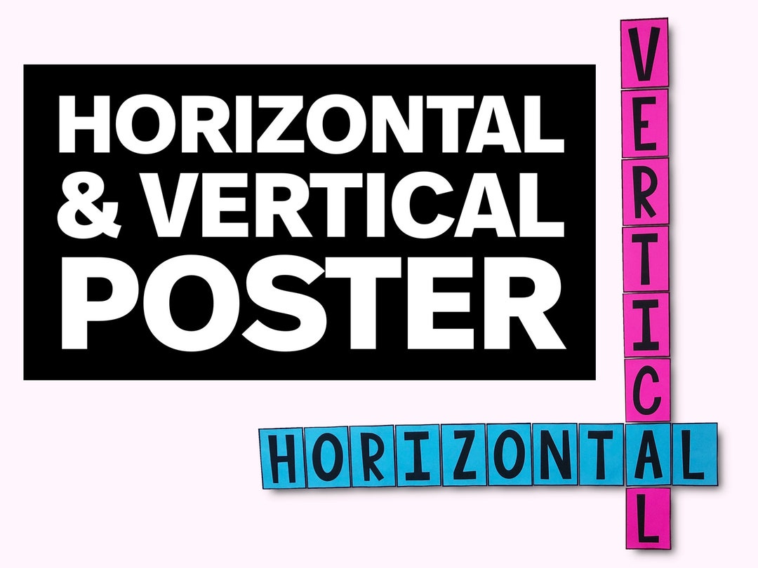 Horizontal and Vertical Posters - Math Classroom Decor - Math Anchor ...