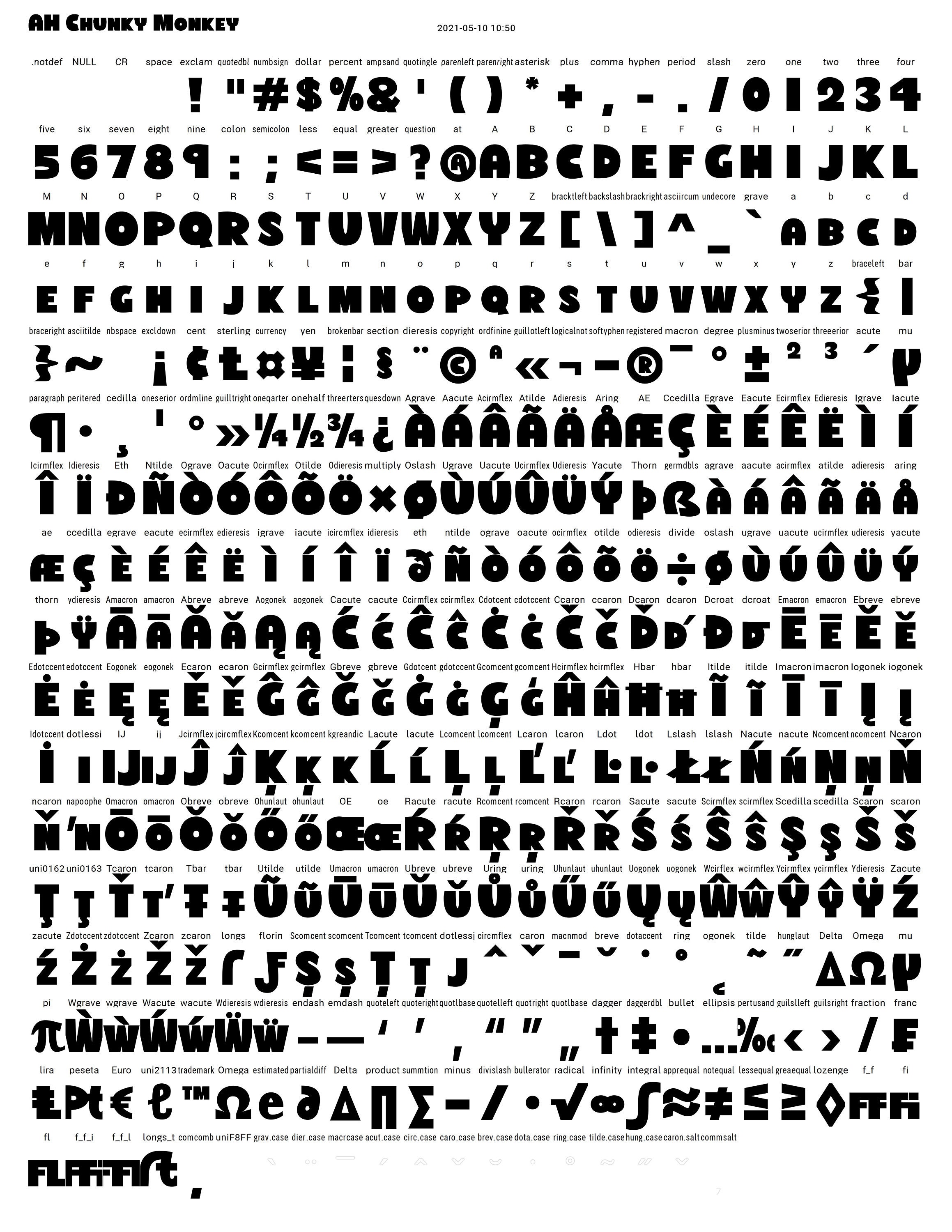 Cute Bold Font Ahchunkymonkey Professional Multi-language - Etsy