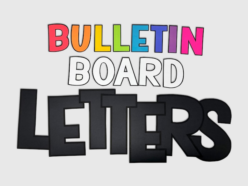Bold Printable Bulletin Board Letters Classroom Decor - Etsy