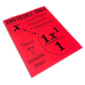 Invisible Math Posters - Math Classroom Decor - Math Anchor Charts ...