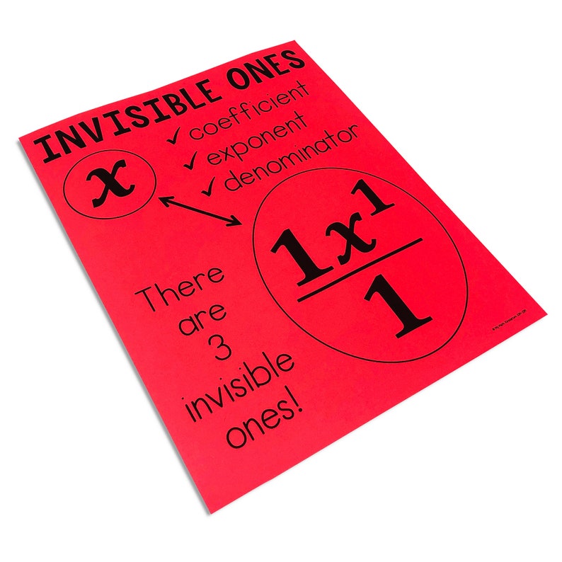 Invisible Math Posters Math Classroom Decor Math Anchor - Etsy