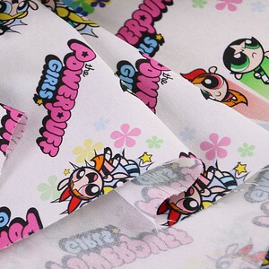 Powerpuff Girls Fabric Powerpuff Girls Anime Cartoon Cotton - Etsy Canada