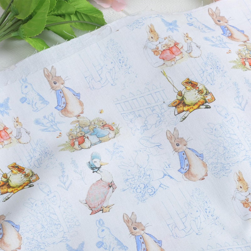 Peter Rabbit Fabric Cute Bunny Fabric 100% Cotton Fabric - Etsy