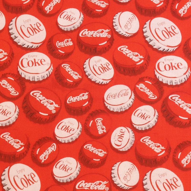 Coca Cola Fabric for sale | Only 3 left at -75%