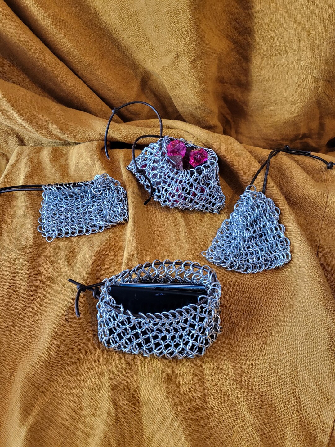 Small Chain Mail Bag - Aluminum 4-in-1 Weave - Etsy