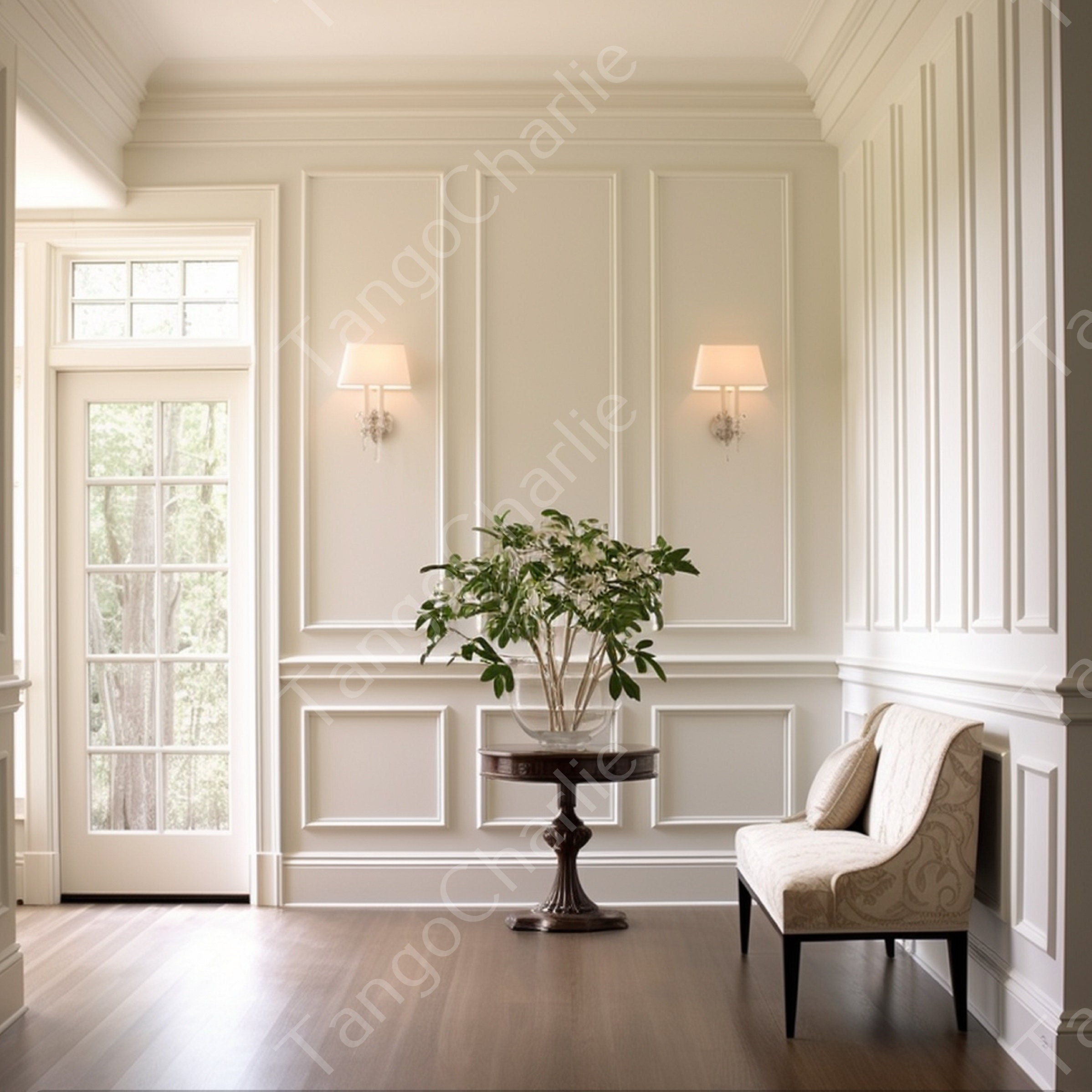 Pared Con Moldura De Riel Para Silla Moldura De Riel De Silla Para