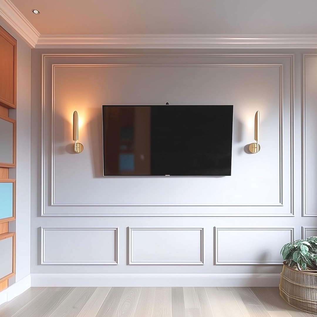 Self Adhesive Trim Panels 6-Pack Peel And Stick Wall Molding - 40" Self ...