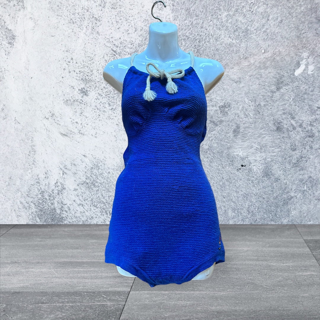 1930s Royal Blue Jantzen Wool Swimsuit - Etsy