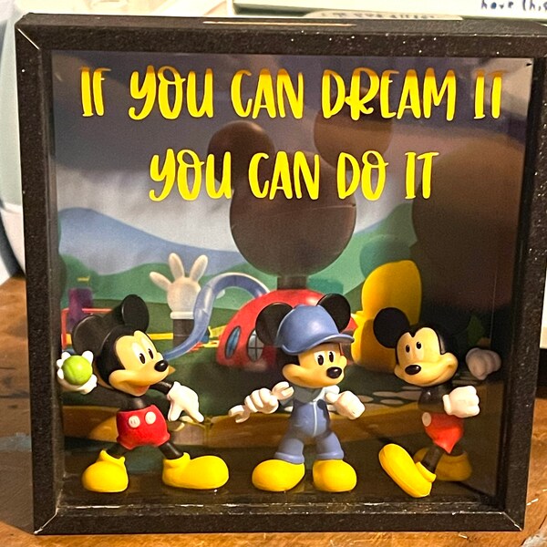 Mickey Mouse Shadow Box - Etsy