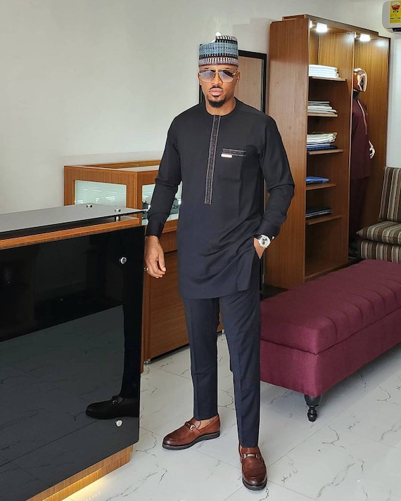 African Senator Suit Men's Kaftan African Wedding Suit - Etsy