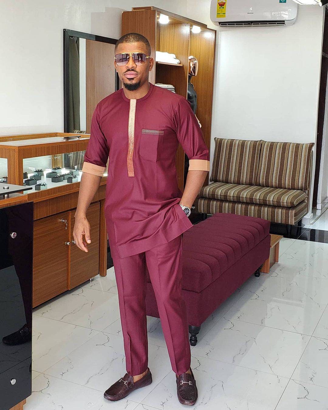 African Wedding Suit, Senator Suit, African Men's Wear, African Suit ...