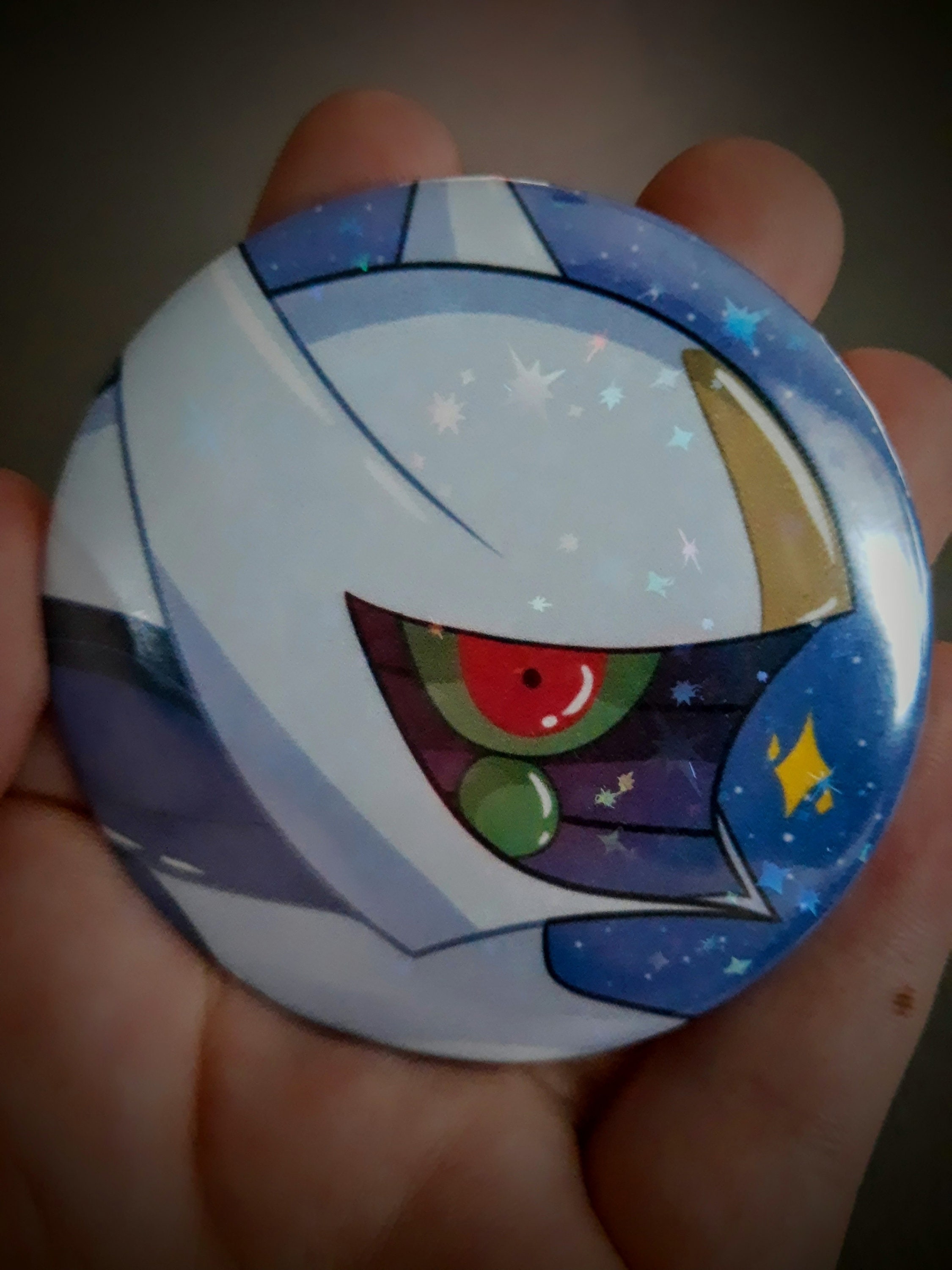 Holographic Pokebuttons || Arceus + Creation Trio || 2.25inch - Etsy