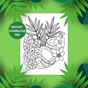 Luau Party Coloring Pages, Hawaiian Luau Coloring Pages, Summer ...