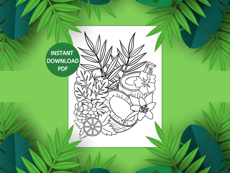 Luau Party Coloring Pages, Hawaiian Luau Coloring Pages, Summer ...
