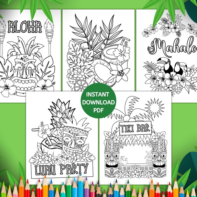 Aloha Coloring Page - Etsy