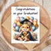 Rabbit Graduation Card, High School Graduataion Card, College Grad ...