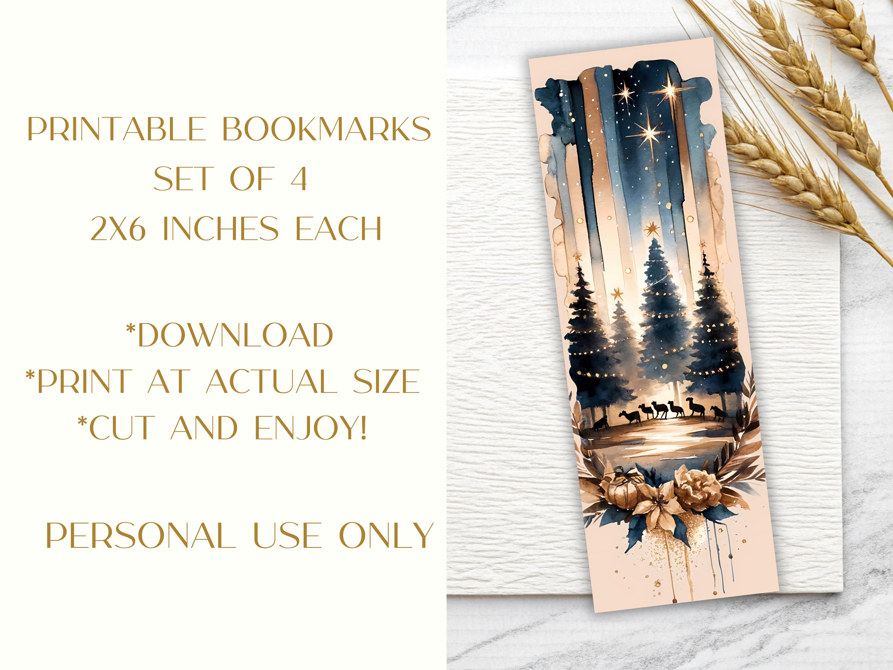 Nativity Bookmarks, Birth of Jesus Holy Night Bookmarks, Three Wise Men ...