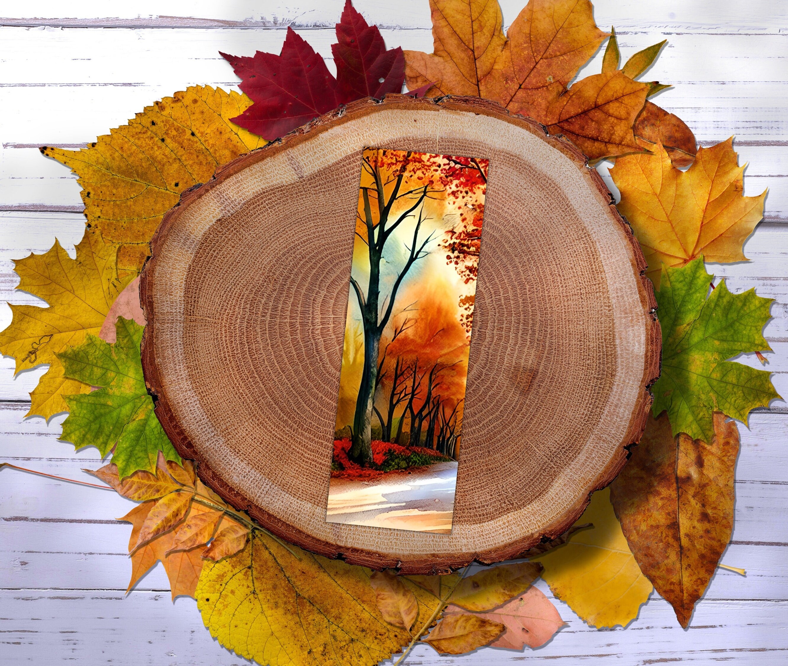 Fall Autumn Bookmarks Set 0f 4, Printable Watercolor Bookmarks, Fall ...