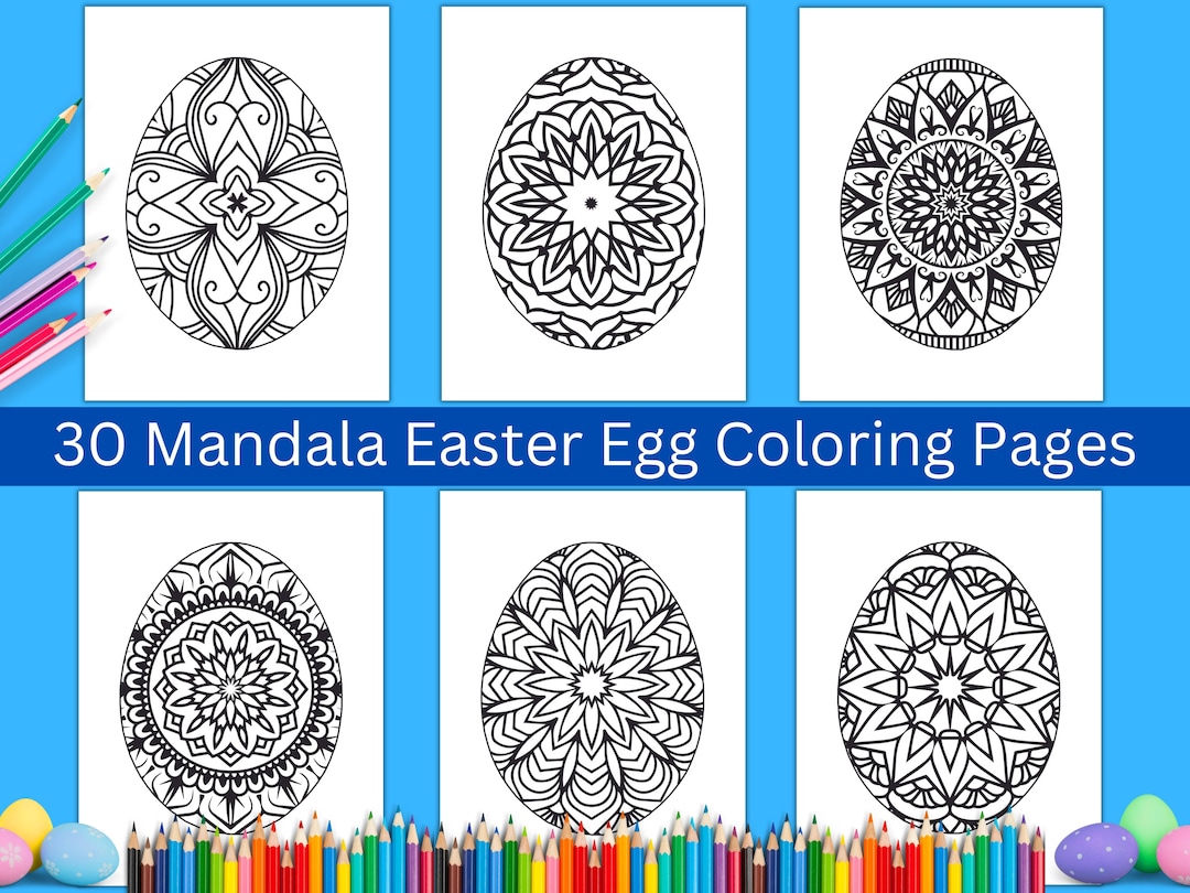 30 Mandala Easter Egg Coloring Pages for Adults – Printable Spring ...