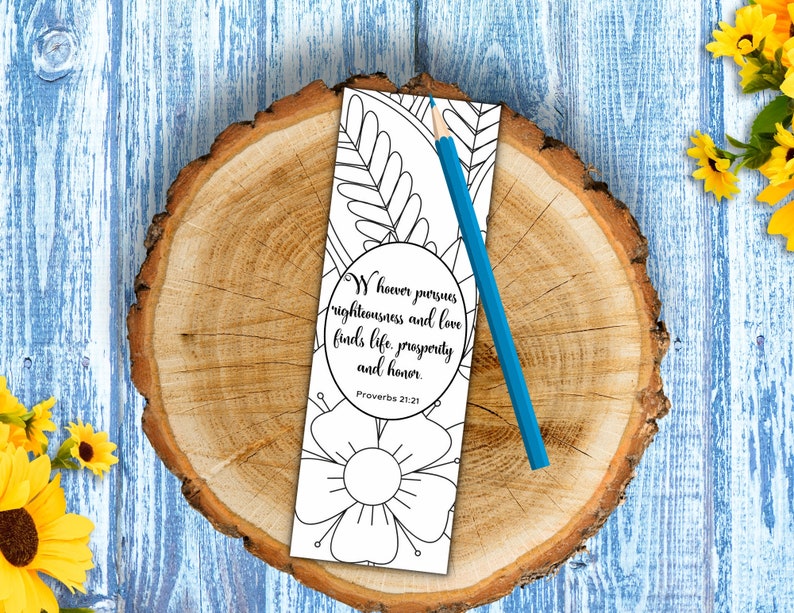 Coloring Bible Verse Bookmarks Set of 4, Printable Coloring Bible ...
