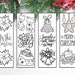 Printable Christmas Coloring Bookmarks Set of 4, Kids Christmas ...