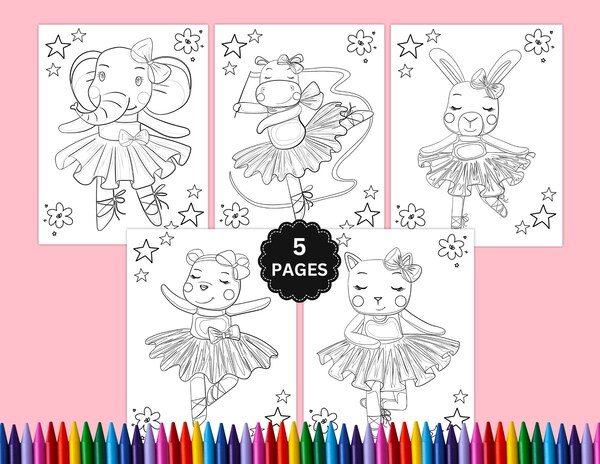 Ballerina Coloring Pages, Ballerina Party Activity, Ballet Coloring ...