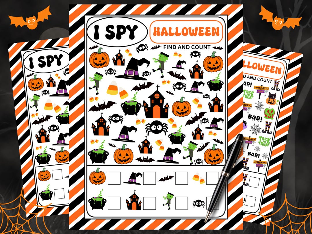 Halloween I Spy Game Set, I Spy Halloween Games, I Spy Halloween Find ...