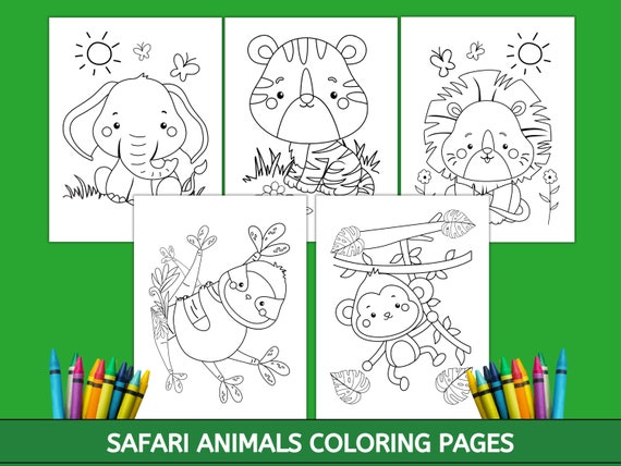 Dibujos Para Colorear De Animales De Safari Para Imprimir Libro Para