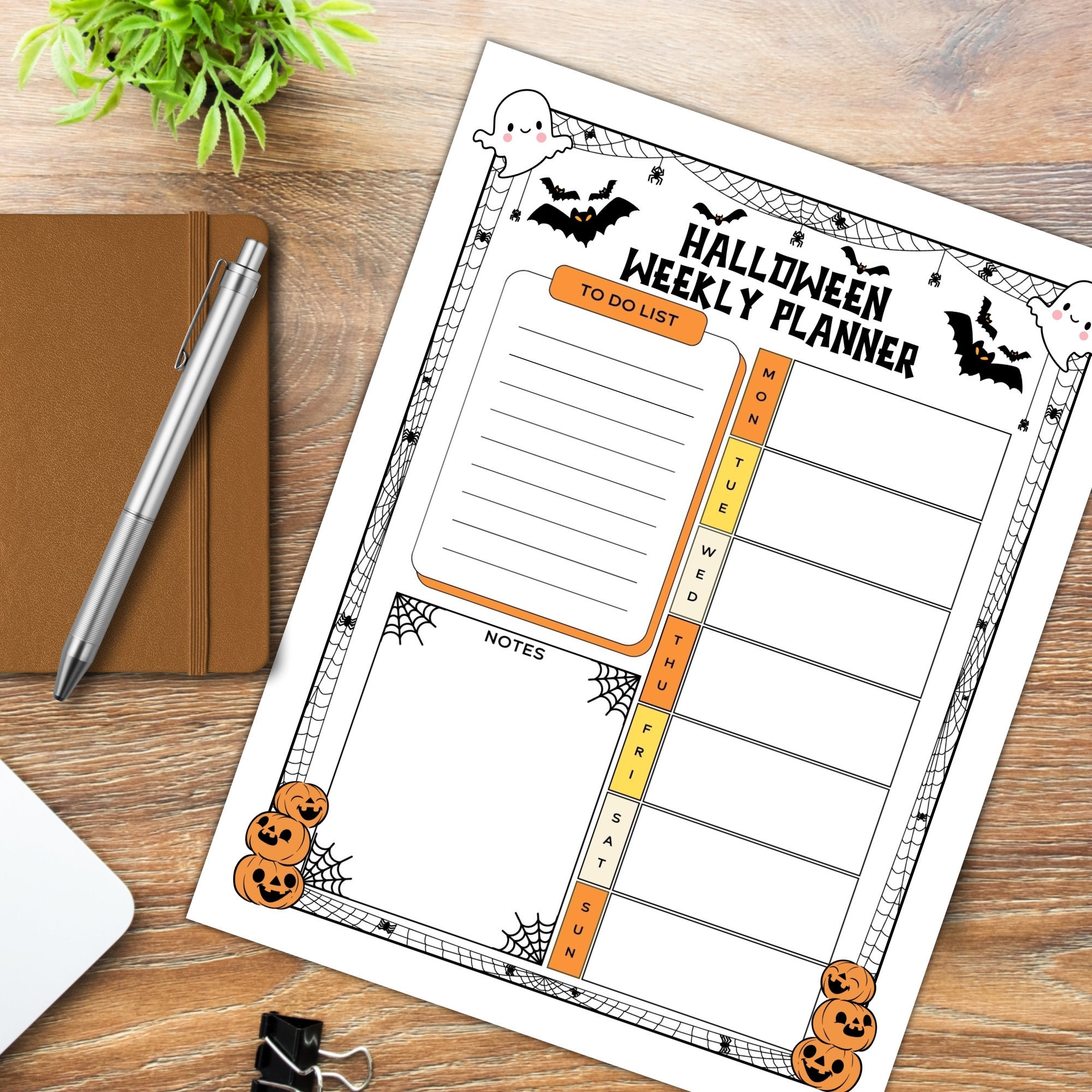 Halloween Weekly Planner Printable Fall Planner Weekly - Etsy