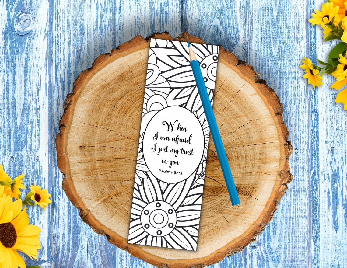 Coloring Bible Verse Bookmarks Set of 4, Printable Coloring Bible ...