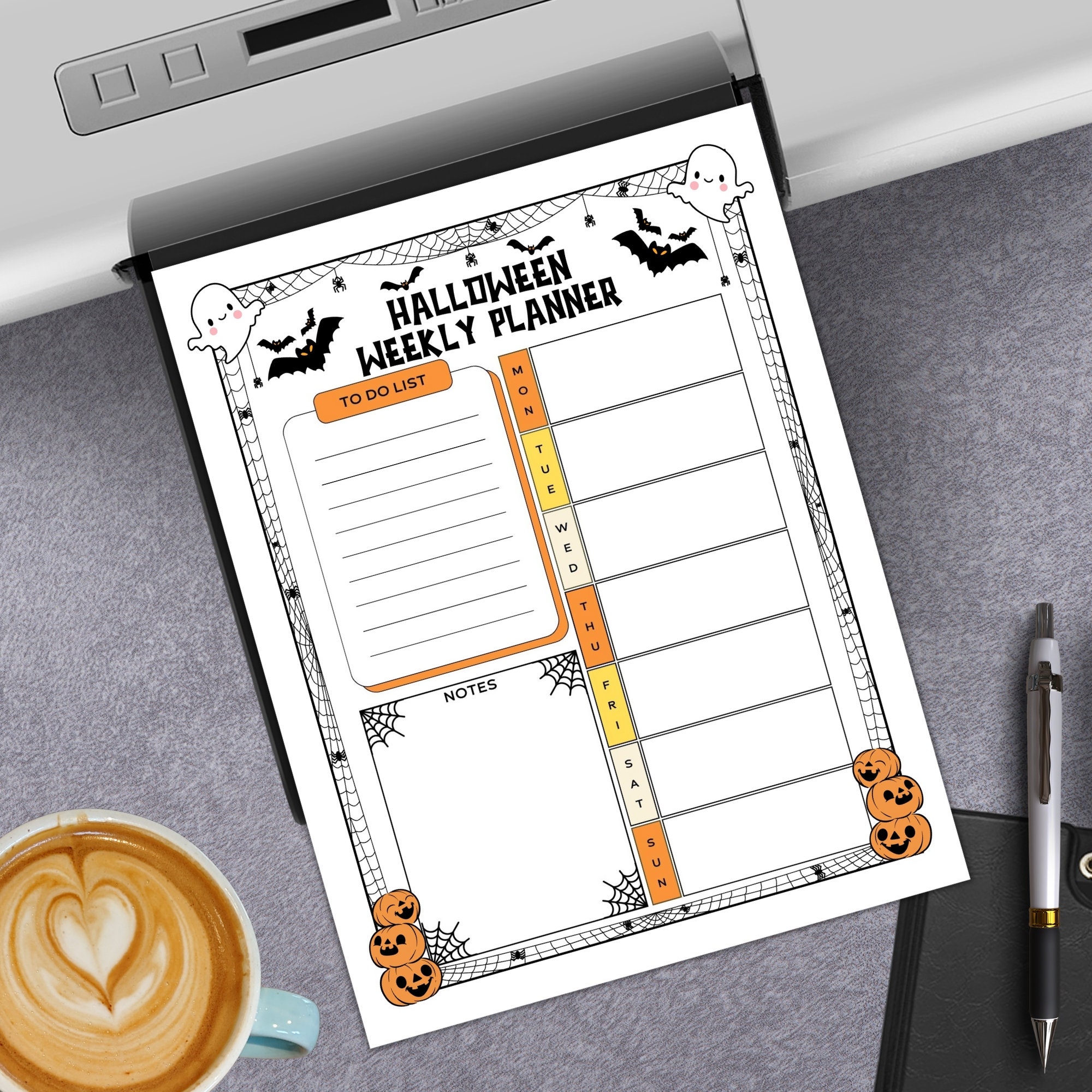 Halloween Weekly Planner Printable Fall Planner Weekly - Etsy