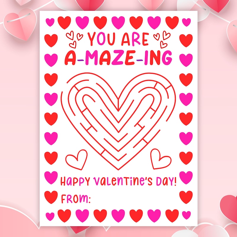 Maze Valentine - Etsy
