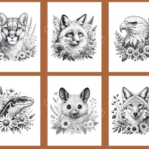 24 Woodland Animals Coloring Pages, Printable Forest Animals Coloring ...