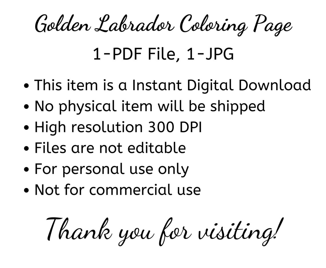 Golden Labrador Coloring Page, Printable Golden Lab Coloring Page ...