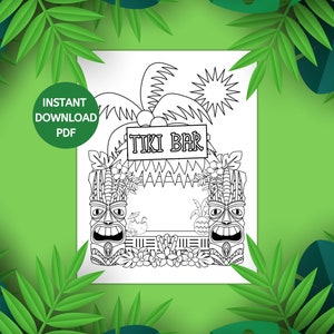 Luau Party Coloring Pages, Hawaiian Luau Coloring Pages, Summer ...