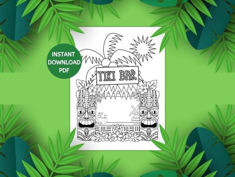 Luau Party Coloring Pages, Hawaiian Luau Coloring Pages, Summer ...