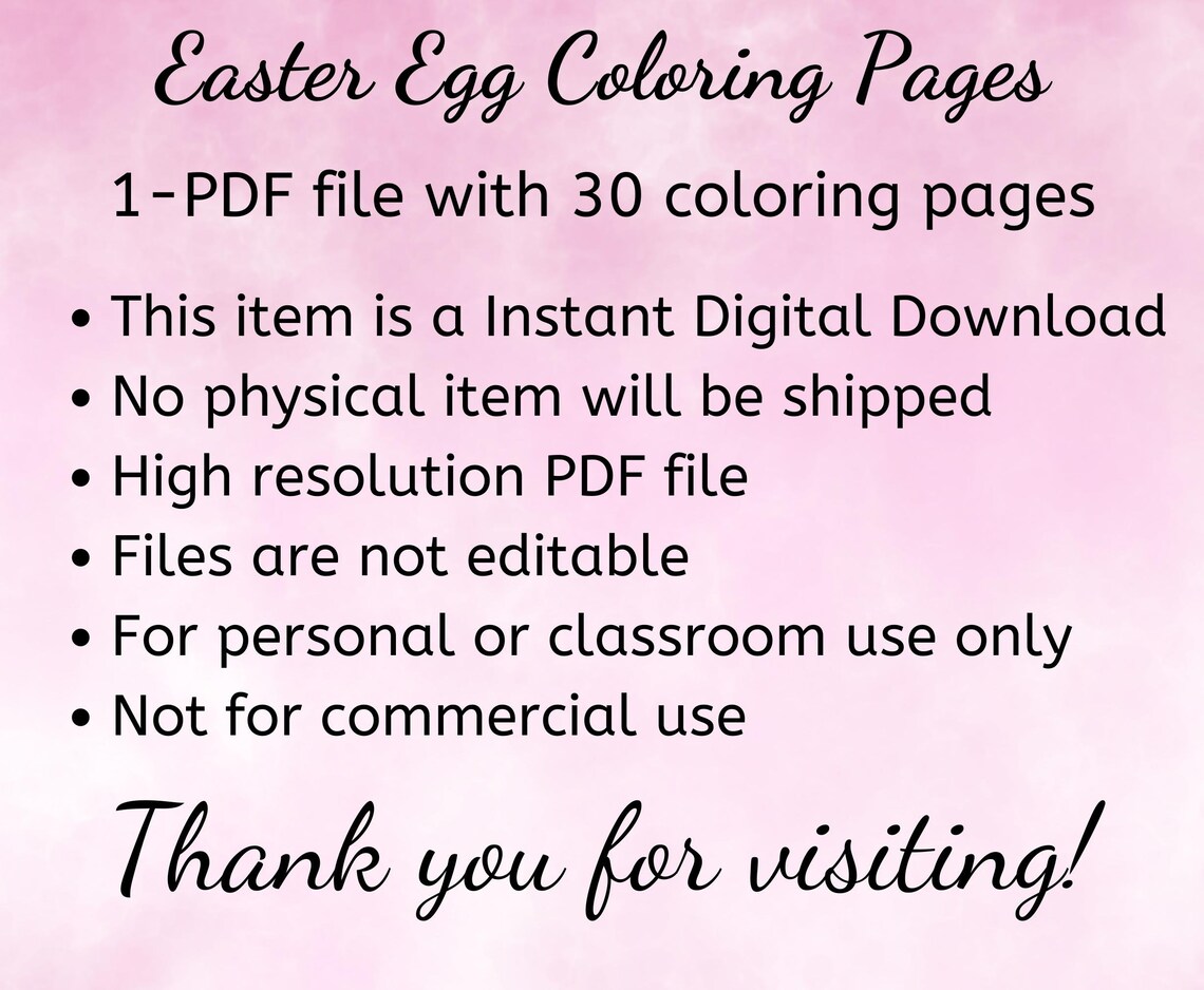 30 Easter Egg Coloring Pages for Kids, Printable Easter Coloring Pages ...