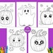 20 Kawaii Halloween Coloring Pages for Kids, Printable Halloween ...