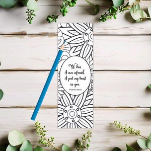 Coloring Bible Verse Bookmarks Set of 4, Printable Coloring Bible ...